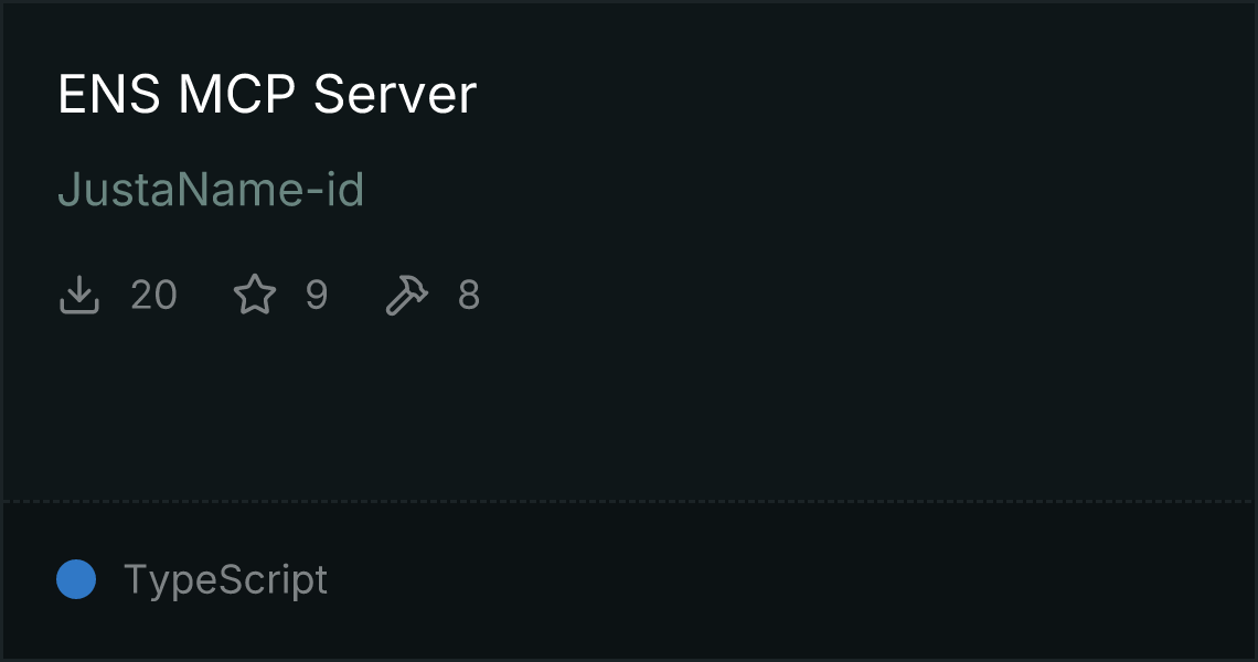 ENS MCP Server by JustaName-id | Glama