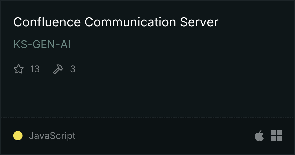 Confluence Communication Server by KS-GEN-AI | Glama