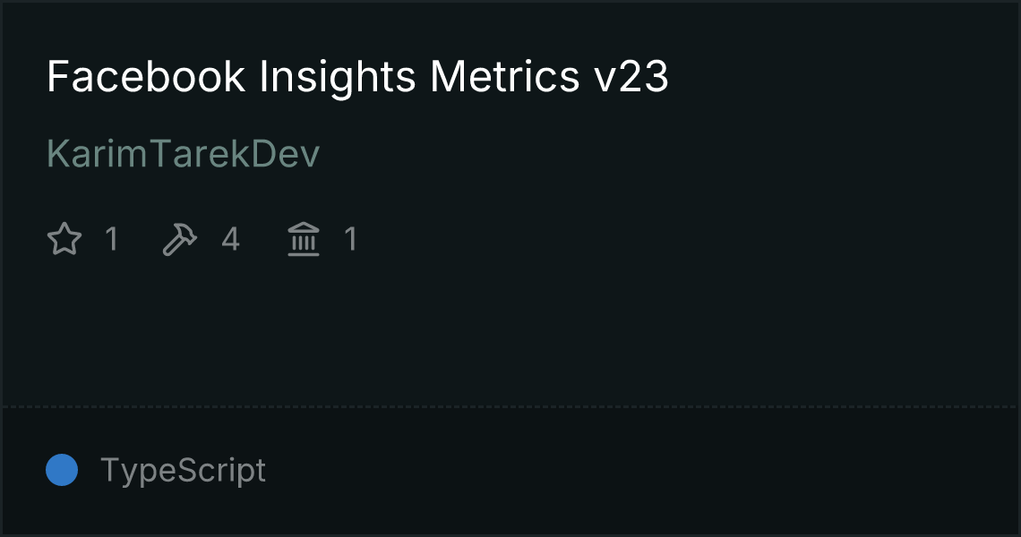 Schema | Facebook Insights Metrics v23 | Glama