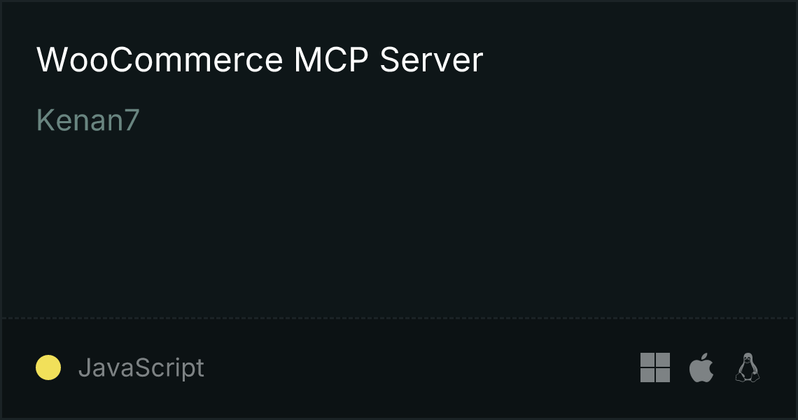 Score | WooCommerce MCP Server | Glama