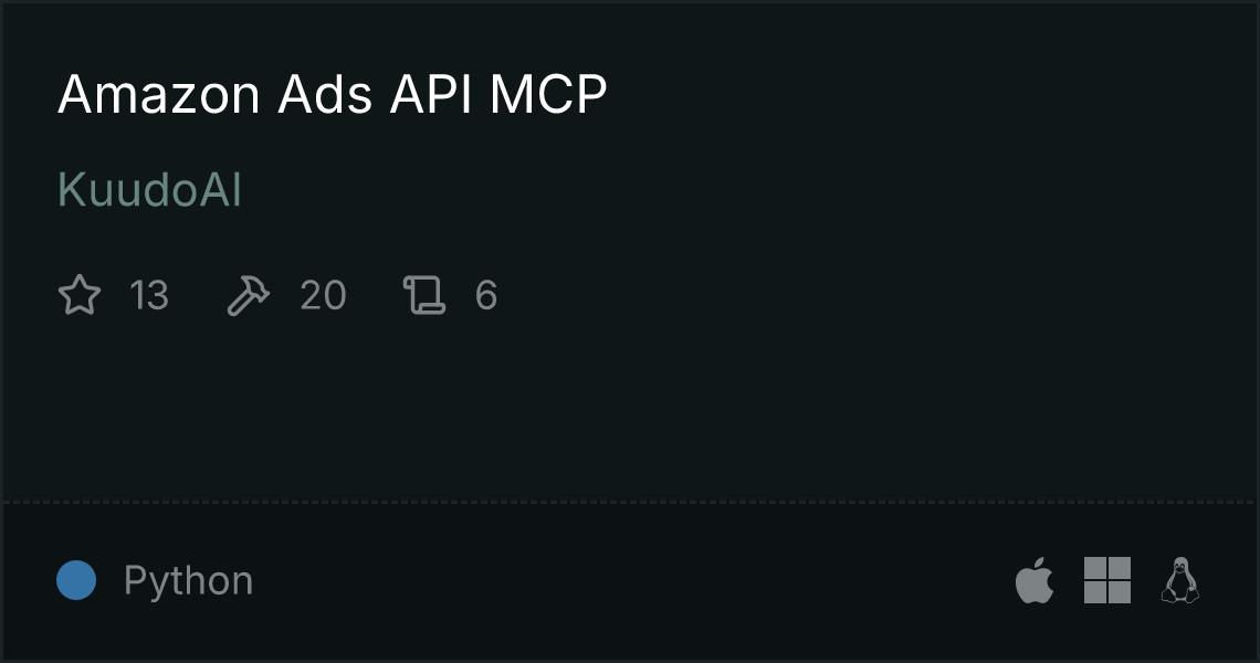 Score | Amazon Ads API MCP | Glama