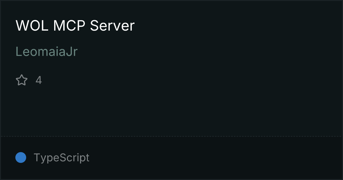 WOL MCP Server | Glama