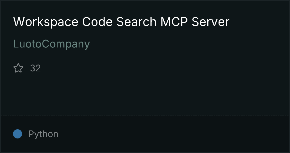 Workspace Code Search MCP Server by LuotoCompany | Glama