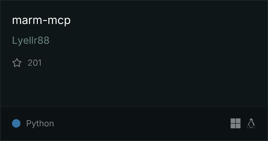 Schema | marm-mcp | Glama