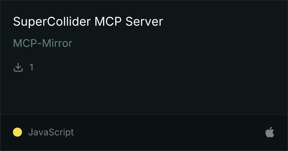 SuperCollider MCP Server by MCP-Mirror | Glama