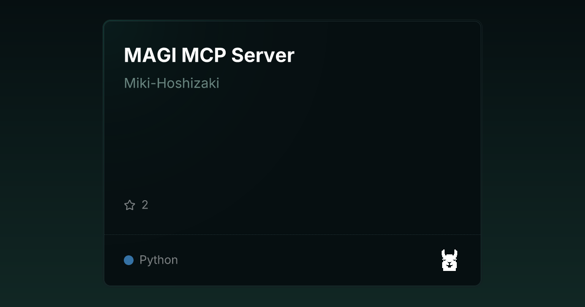 Schema | MAGI MCP Server | Glama