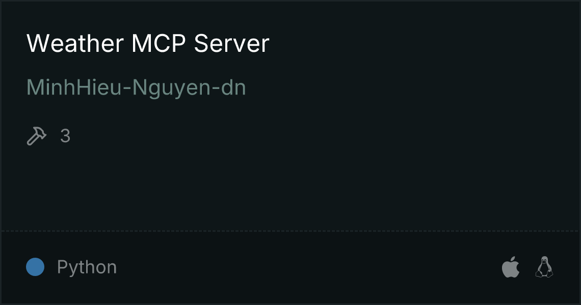 Weather MCP Server | Glama