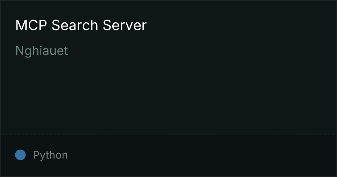 MCP Search Server by Nghiauet | Glama