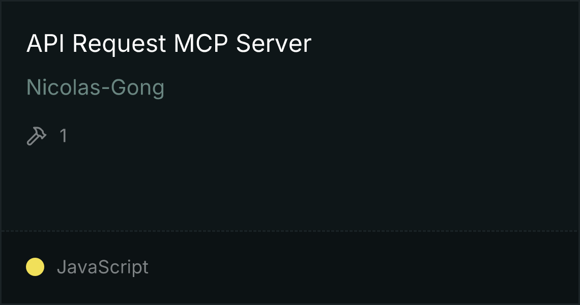Score | API Request MCP Server | Glama