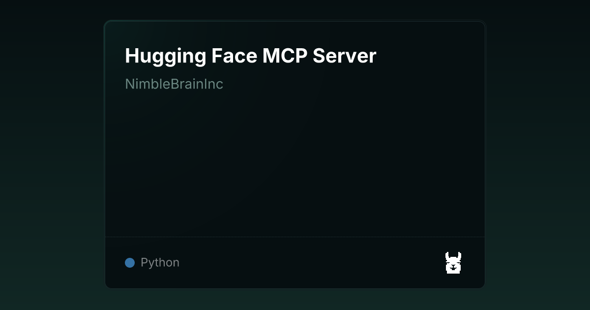 Hugging Face MCP Server | Glama