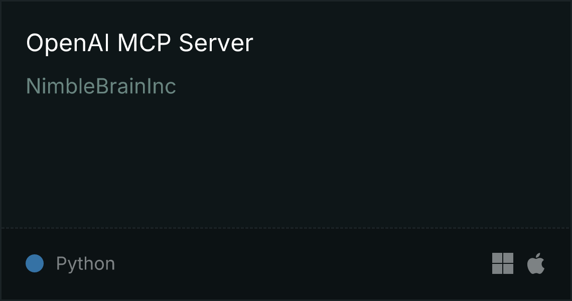 OpenAI MCP Server | Glama