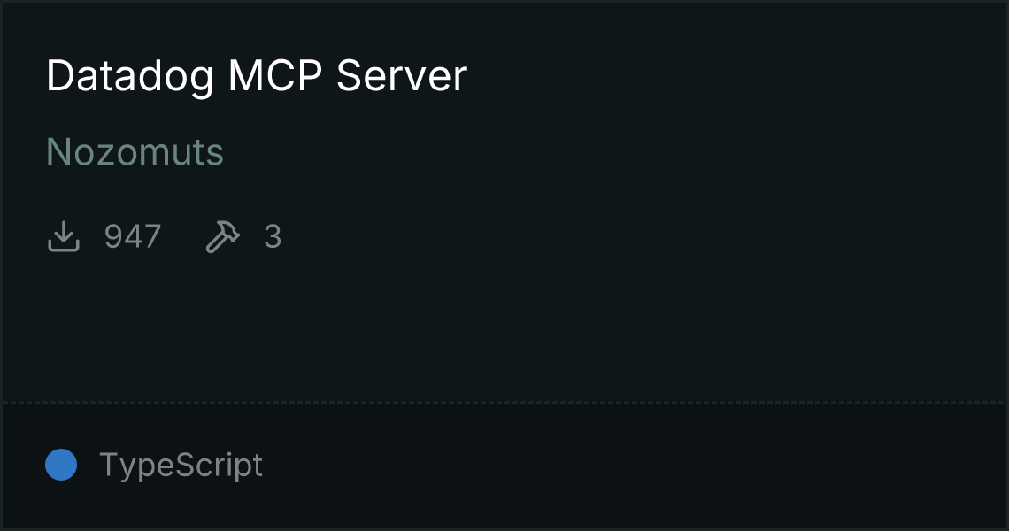 Datadog MCP Server by Nozomuts | Glama