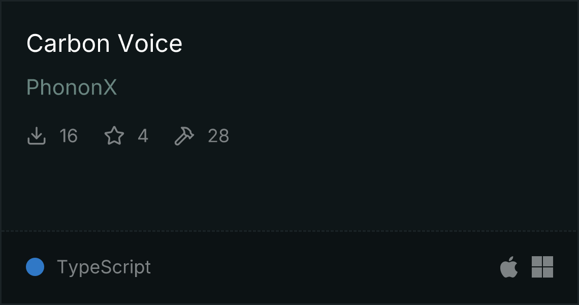 Carbon Voice by PhononX | Glama