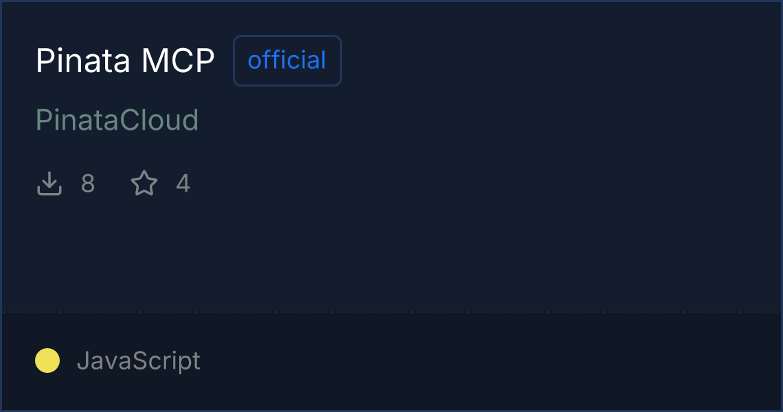 Pinata MCP by PinataCloud | Glama