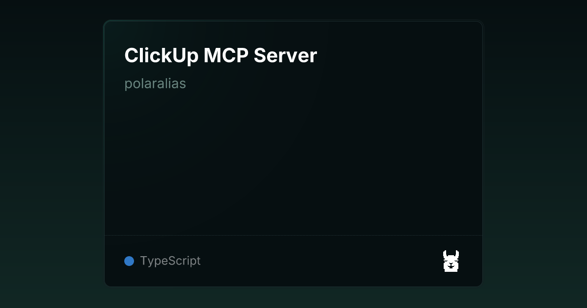 Score | ClickUp MCP Server | Glama