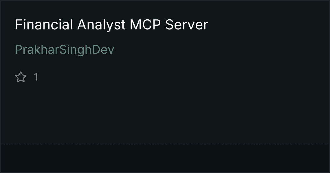 Score | Financial Analyst MCP Server | Glama