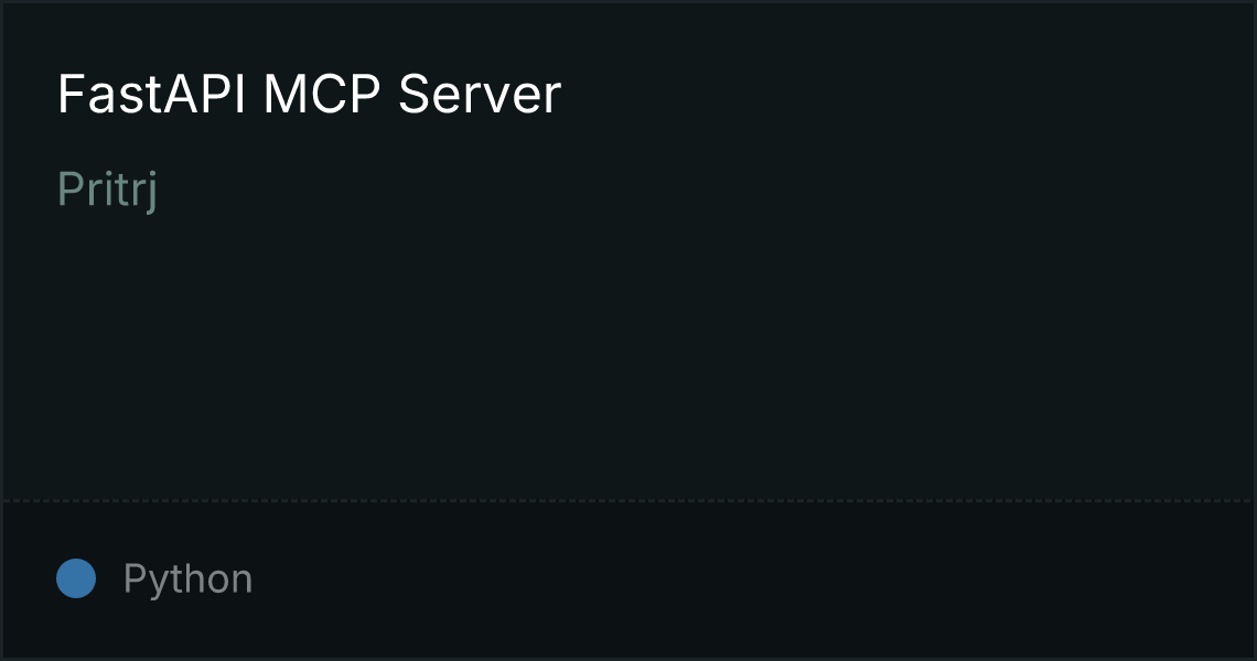 FastAPI MCP Server | Glama