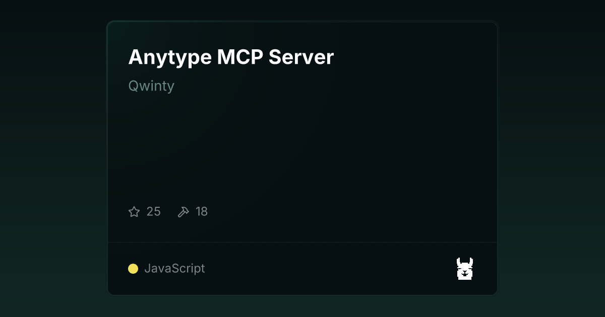 Score | Anytype MCP Server | Glama