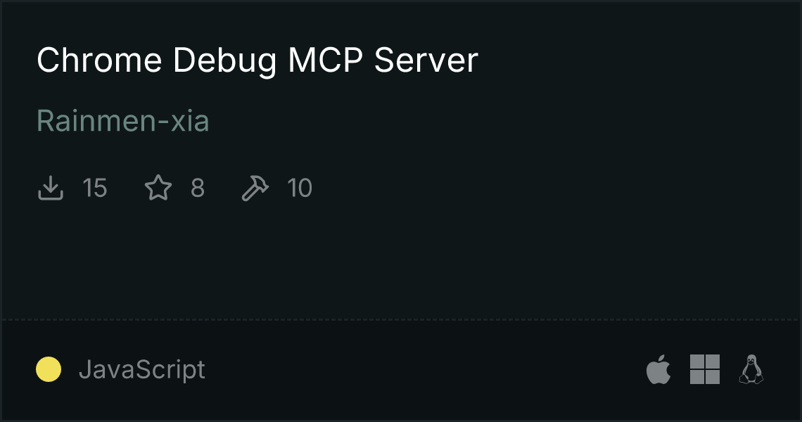 Chrome Debug MCP Server by Rainmen-xia | Glama