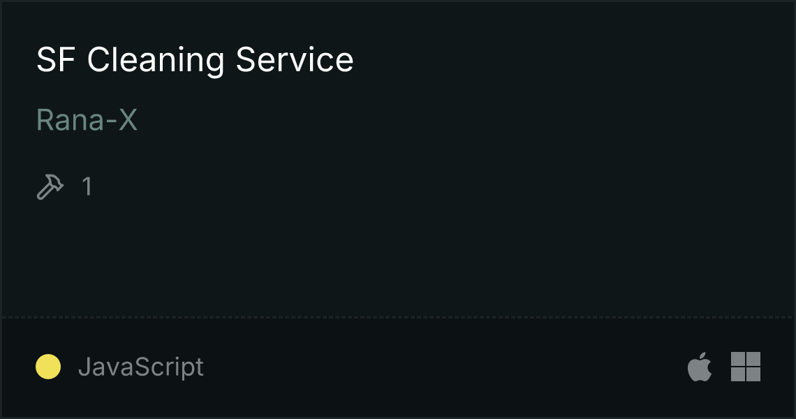 SF Cleaning Service by Rana-X | Glama