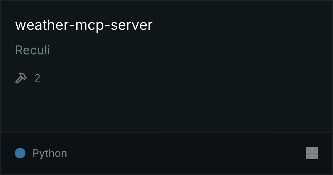 weather-mcp-server | Glama