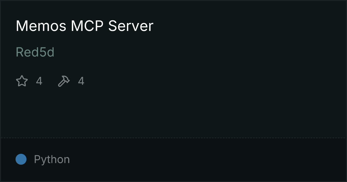 Memos MCP Server | Glama
