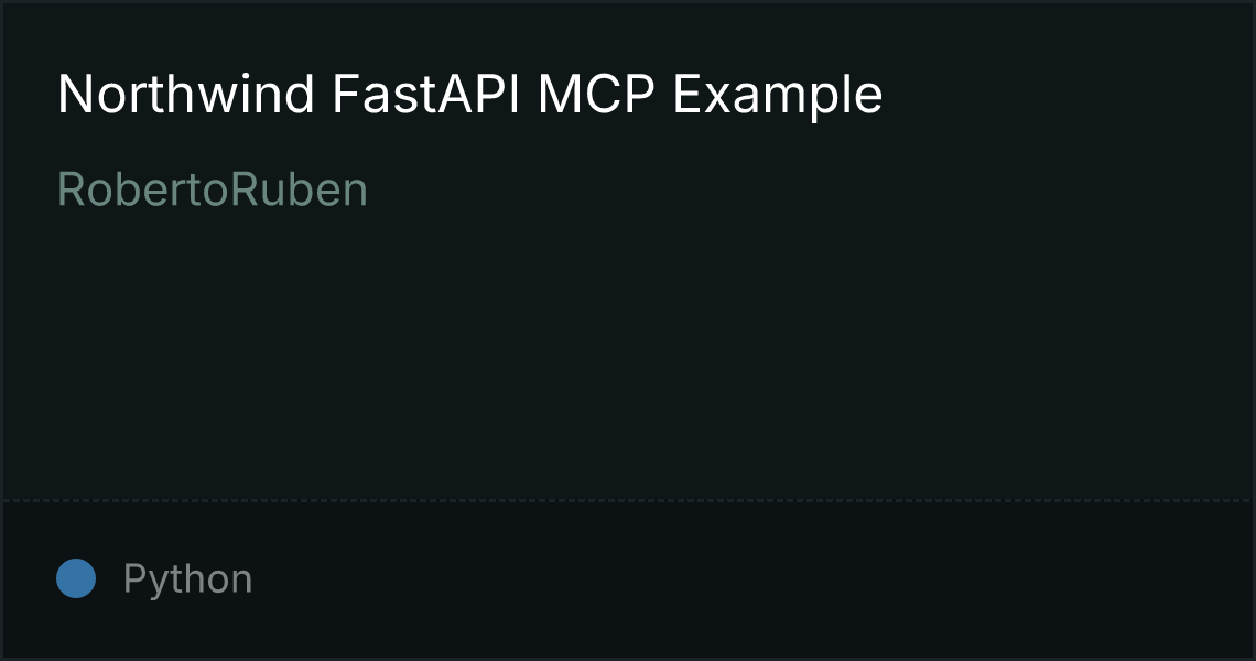 Northwind FastAPI MCP Example | Glama