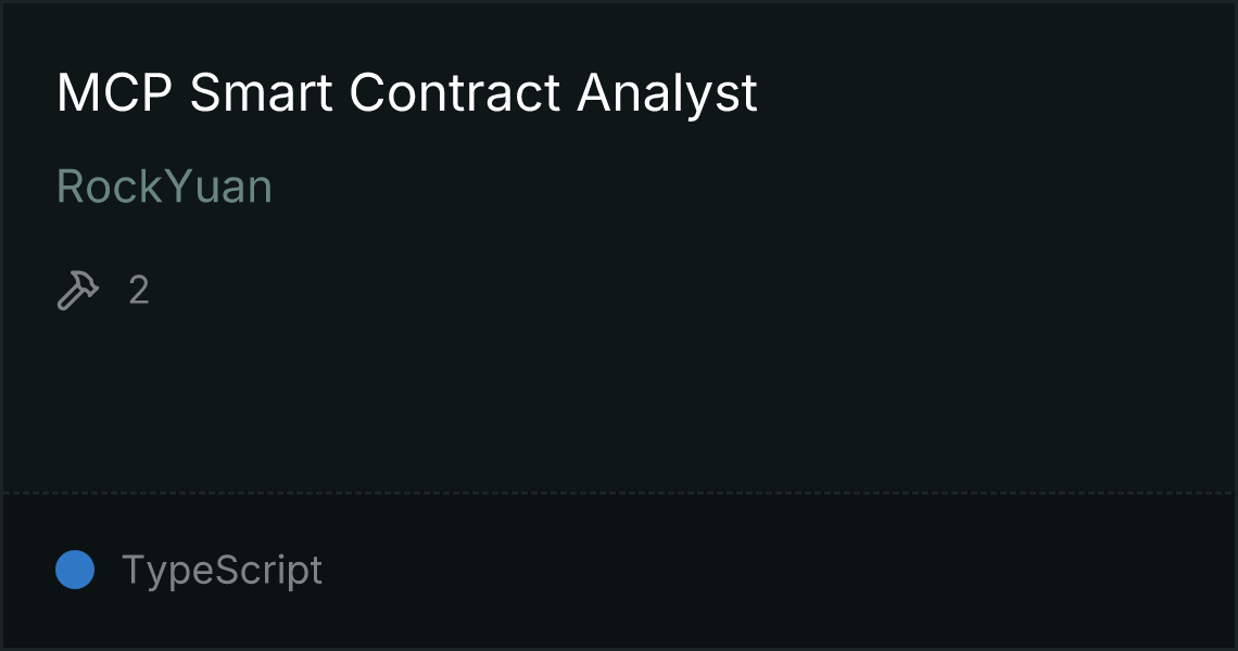 MCP Smart Contract Analyst | Glama