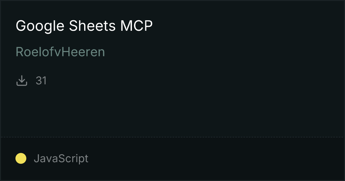 Schema | Google Sheets MCP | Glama