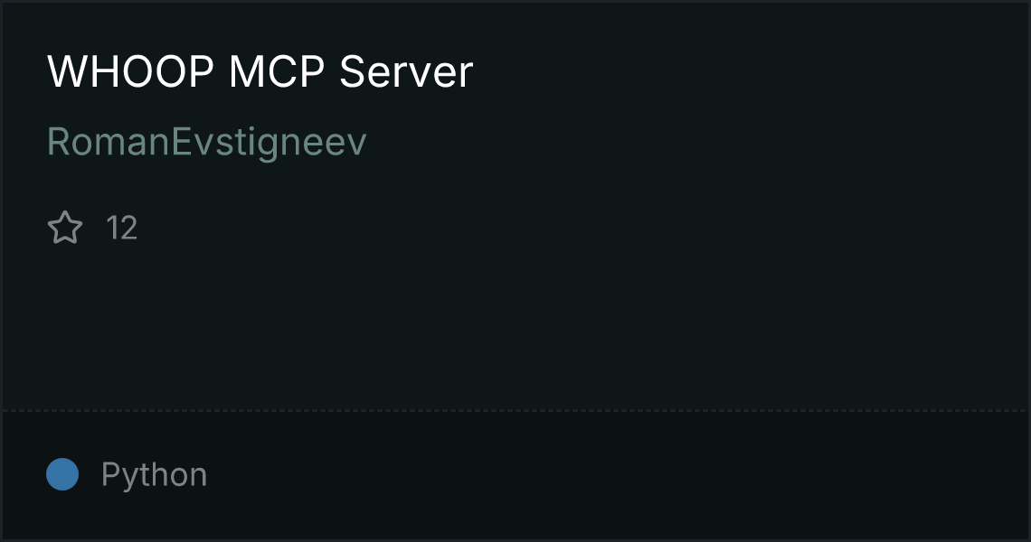 Score | WHOOP MCP Server | Glama