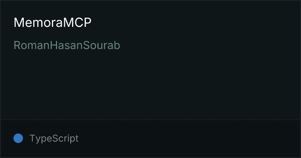 MemoraМCP | Glama