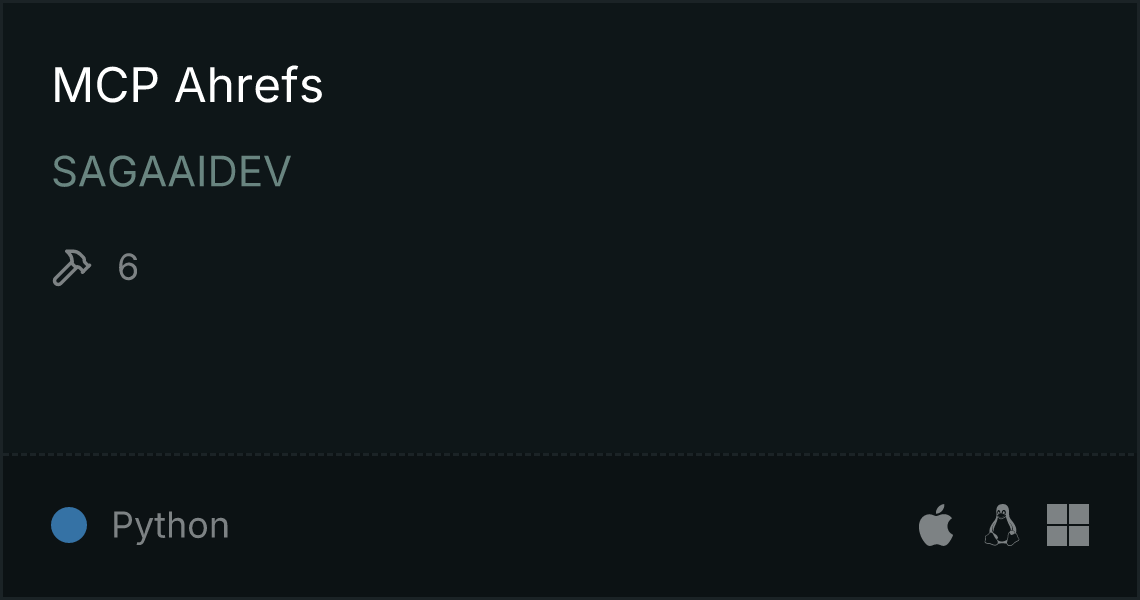 Schema | MCP Ahrefs | Glama