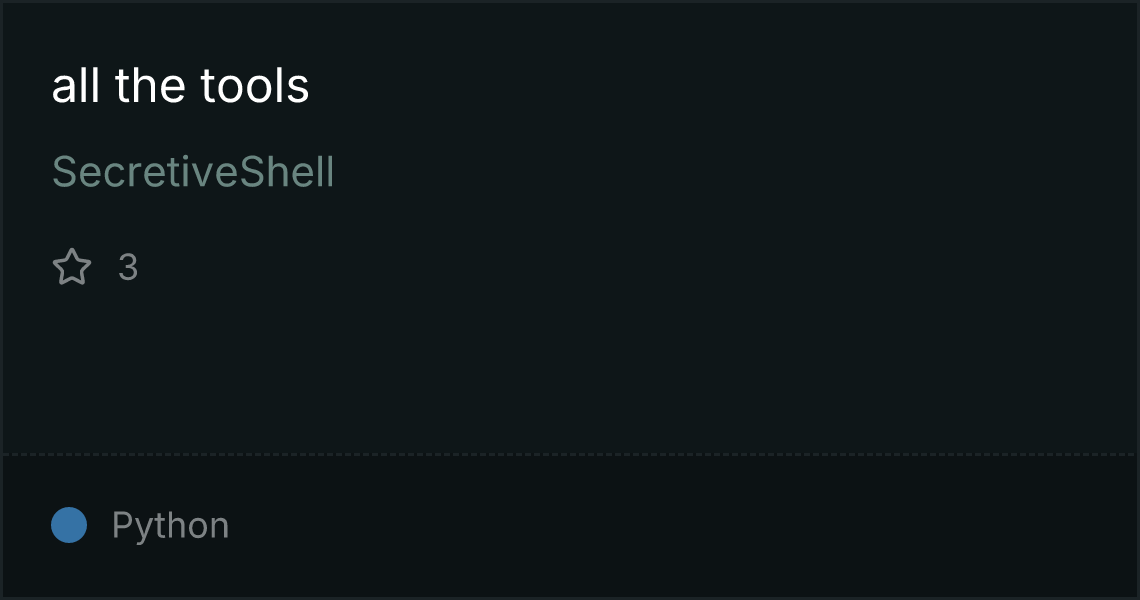 Schema | all the tools | Glama