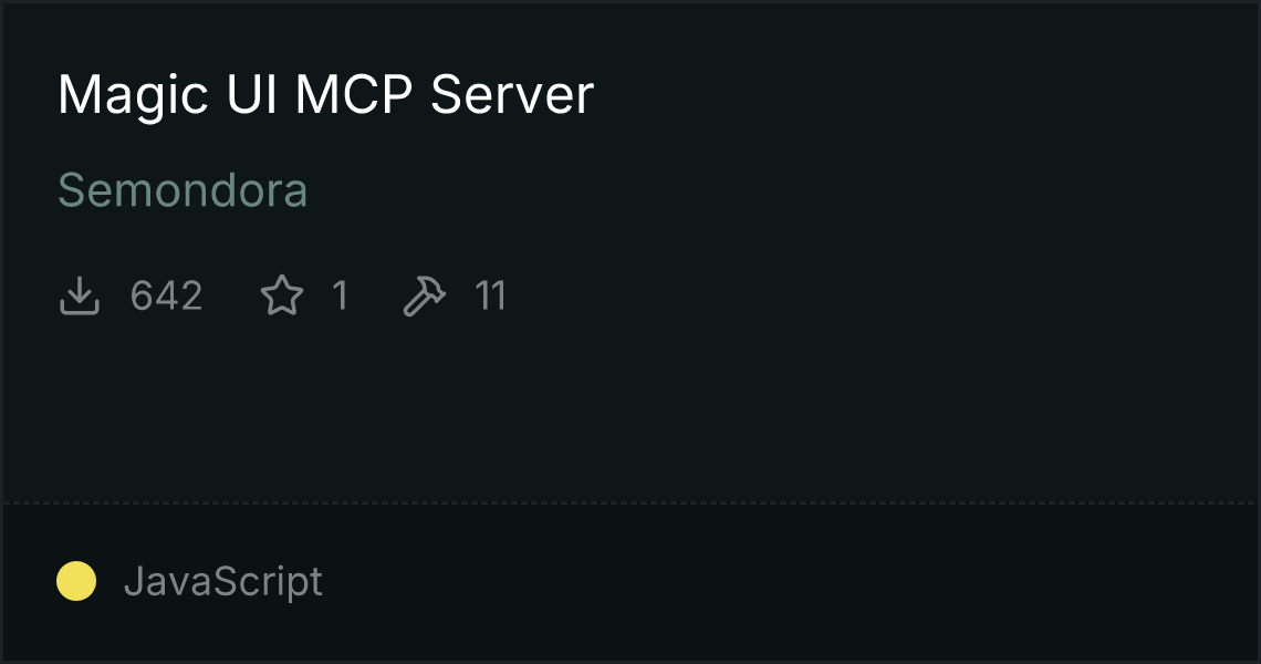 Magic UI MCP Server | Glama