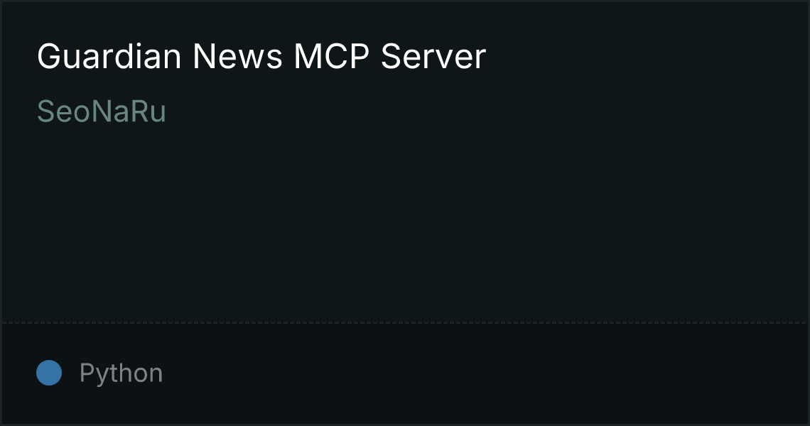 Guardian News MCP Server | Glama