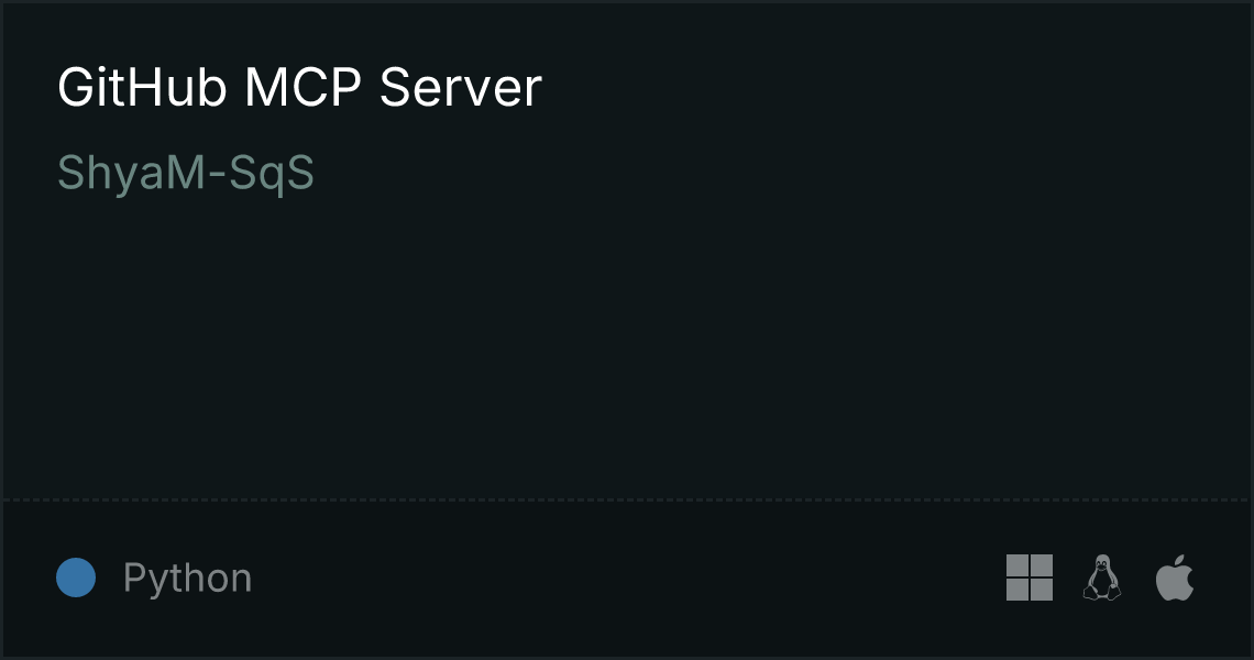 GitHub MCP Server | Glama
