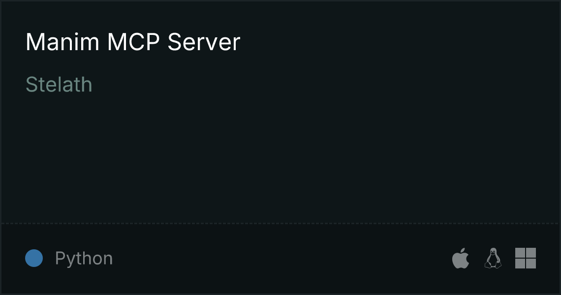 Score | Manim MCP Server | Glama