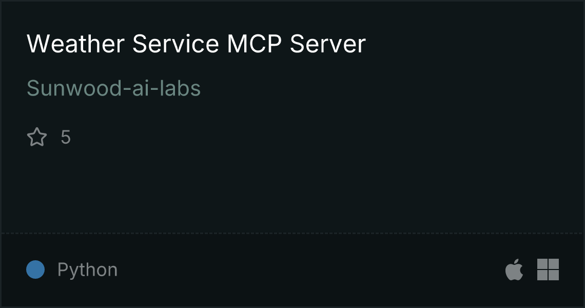 Weather Service MCP Server | Glama