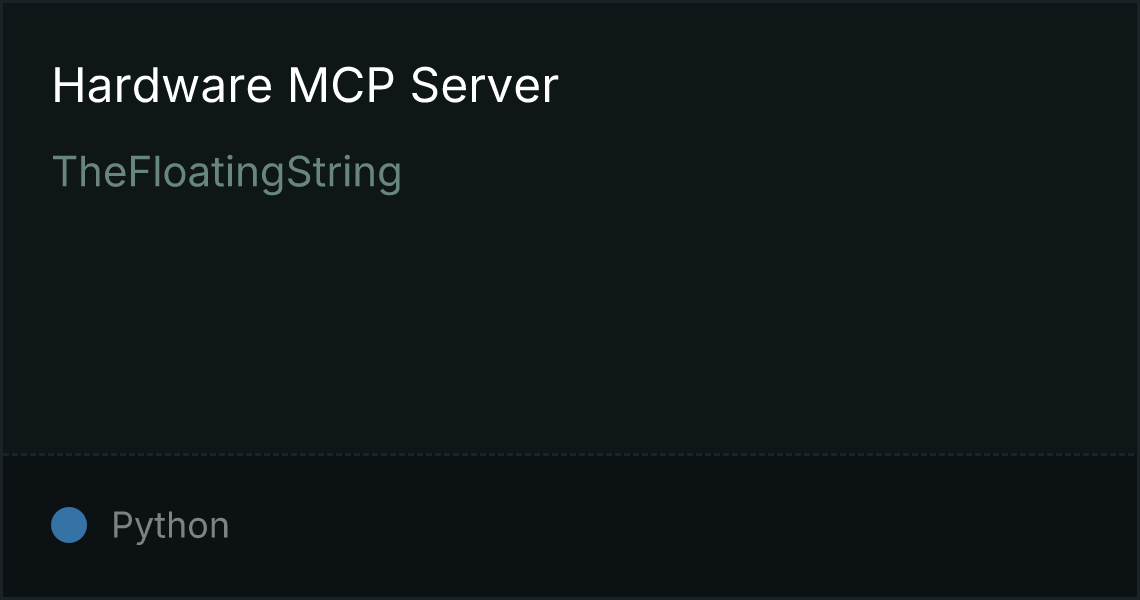 Schema | Hardware MCP Server | Glama
