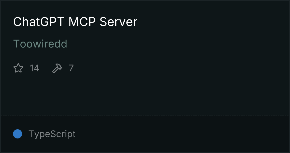 Score | ChatGPT MCP Server | Glama