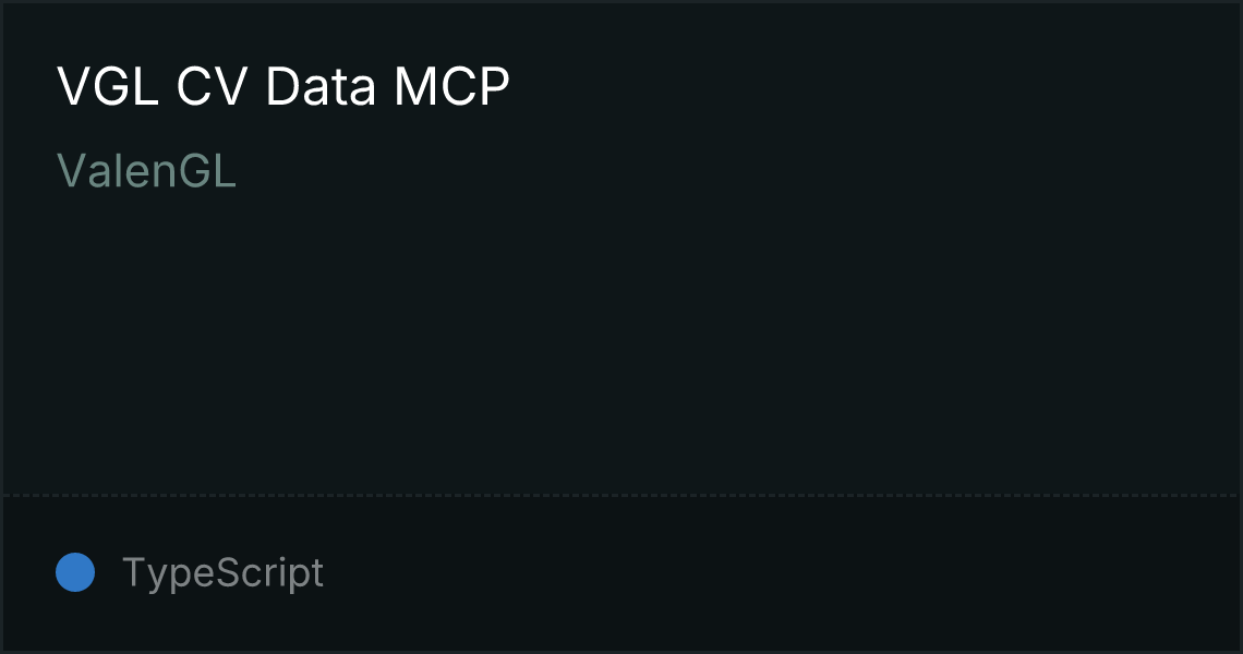 VGL CV Data MCP | Glama