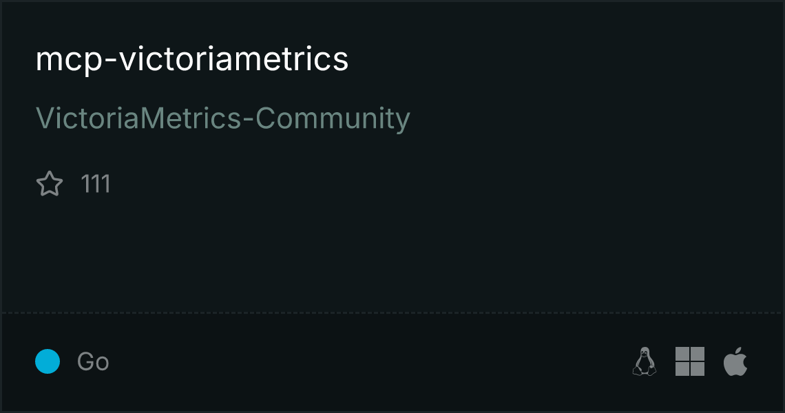 mcp-victoriametrics by VictoriaMetrics-Community | Glama