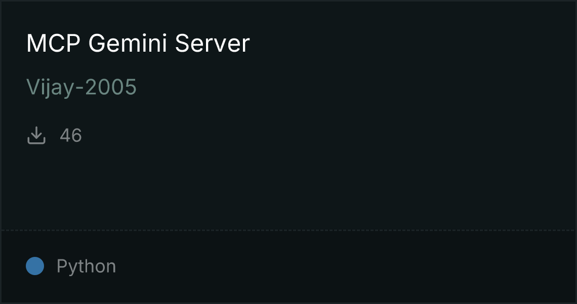 MCP Gemini Server | Glama