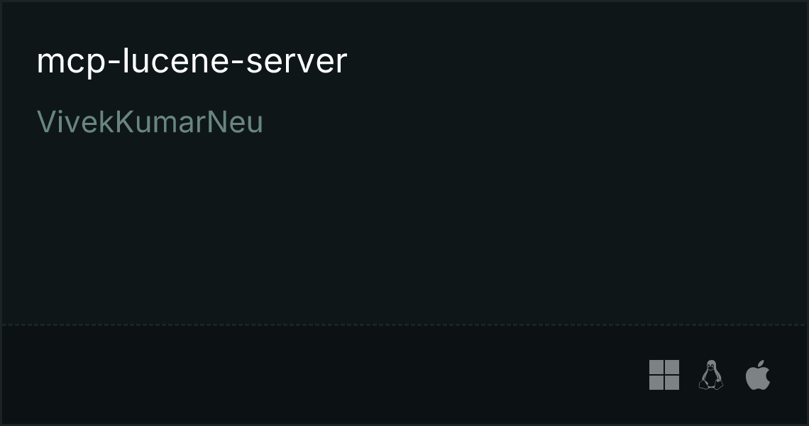 mcp-lucene-server by VivekKumarNeu | Glama