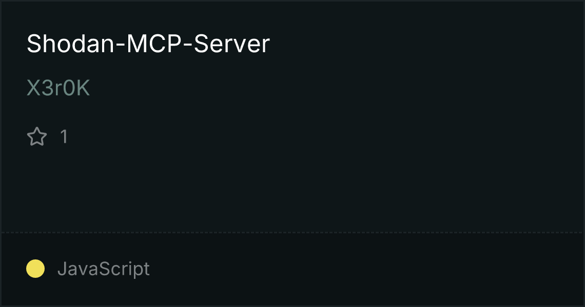Shodan-MCP-Server | Glama