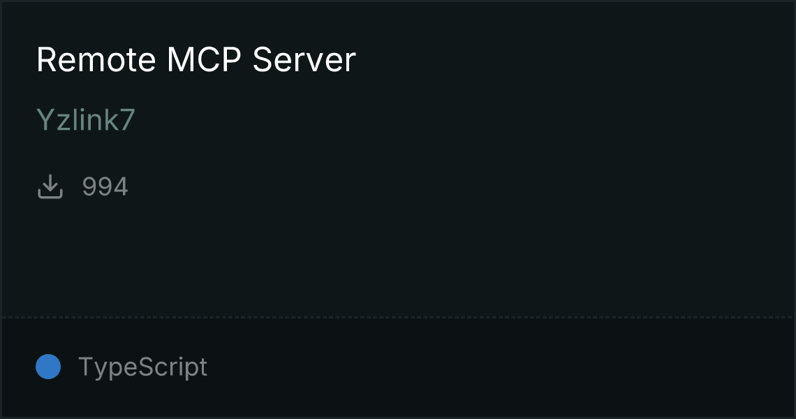 Remote MCP Server | Glama