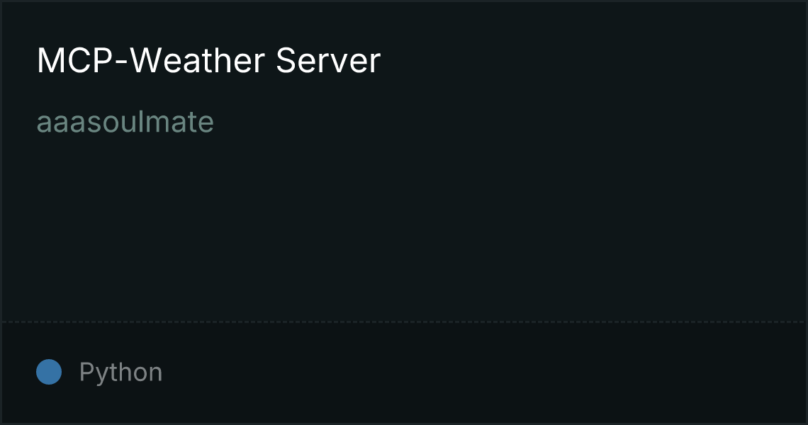 MCP-Weather Server | Glama