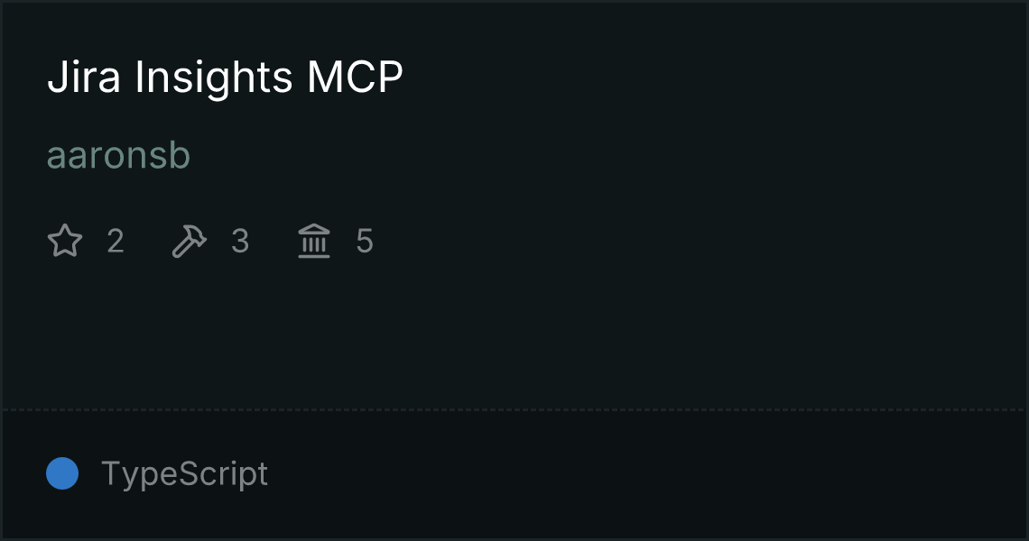 Jira Insights MCP by aaronsb | Glama