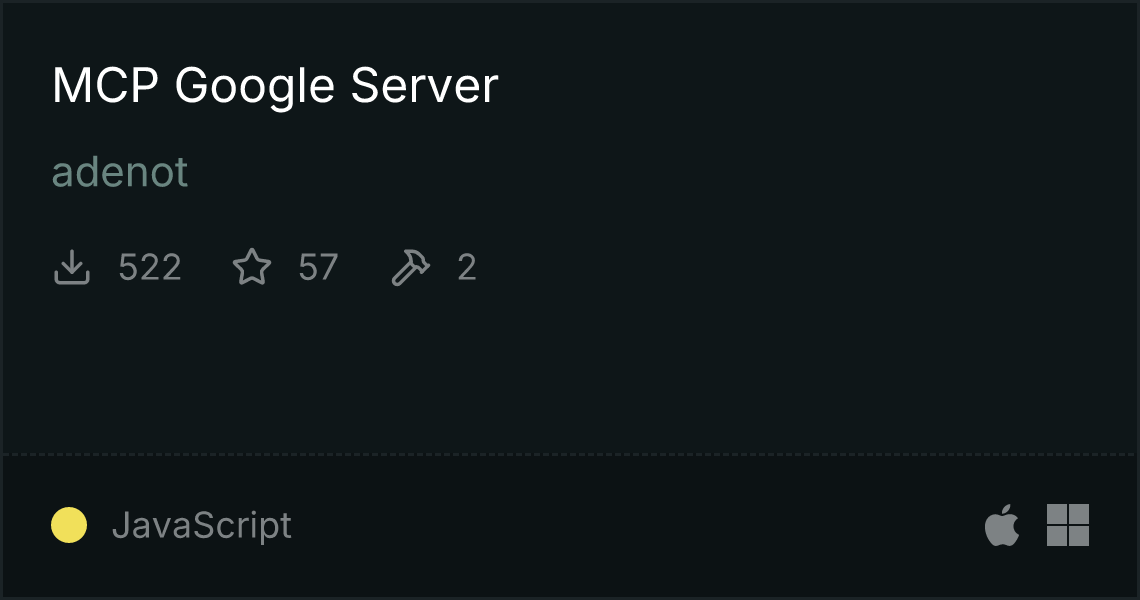 MCP Google Server by adenot | Glama