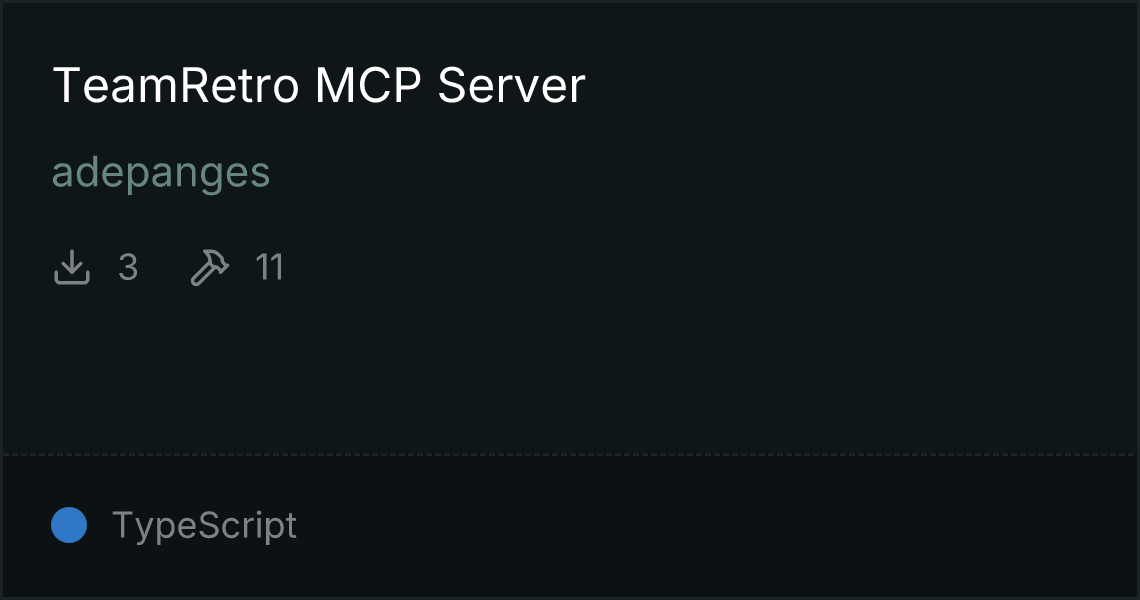 TeamRetro MCP Server by adepanges | Glama